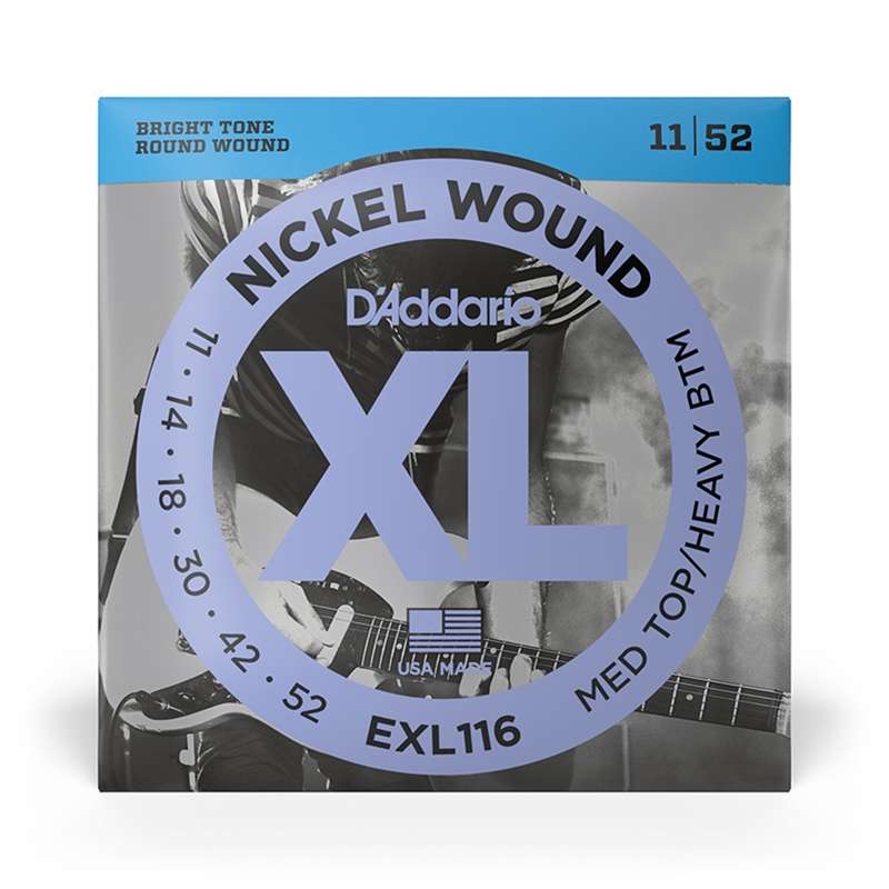 D'Addario| EXL116 | XL Electric Guitar Strings | Medium | Top/Heavy Bottom